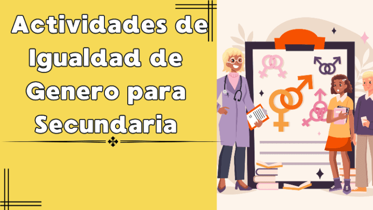 Actividades de Igualdad de Genero para Secundaria 】