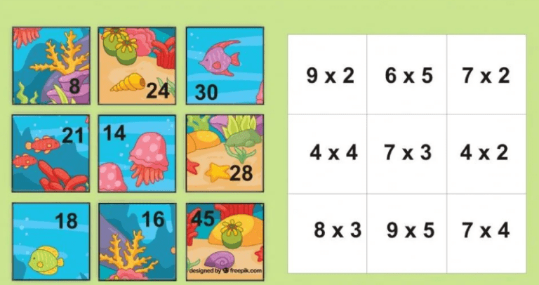 Rompecabezas de Multiplicaciones Para Imprimir 】