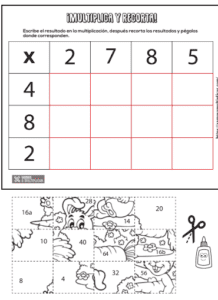Rompecabezas de Multiplicaciones Para Imprimir 】